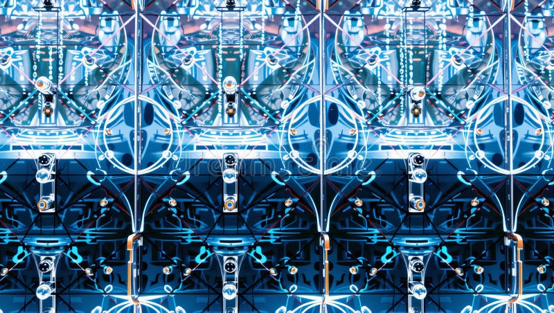 Futuristic Geometric Tech Glow Stock Image - Image of neon, generated ...