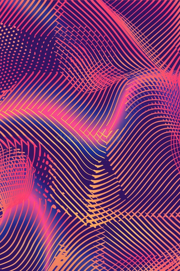 Futuristic Geometric Tile in Op Art Style: Illusion Background Stock ...