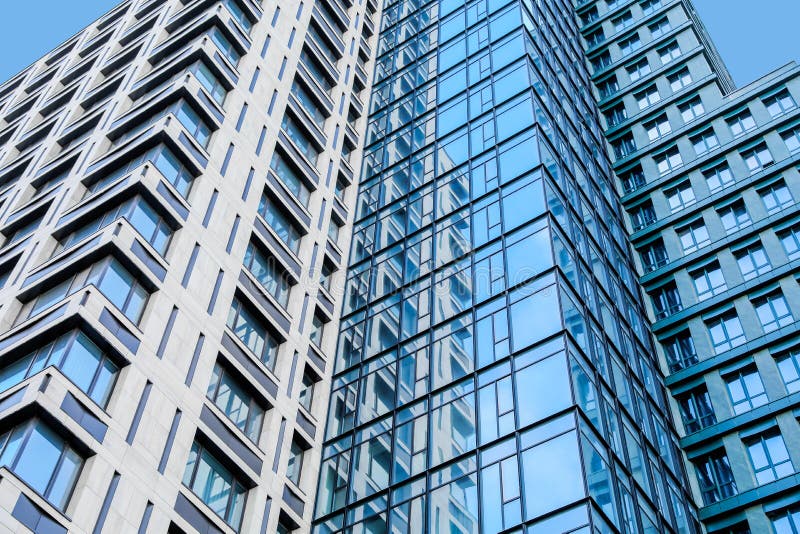 Futuristic Glass Building with Economic Cooperation Stock Photo - Image ...