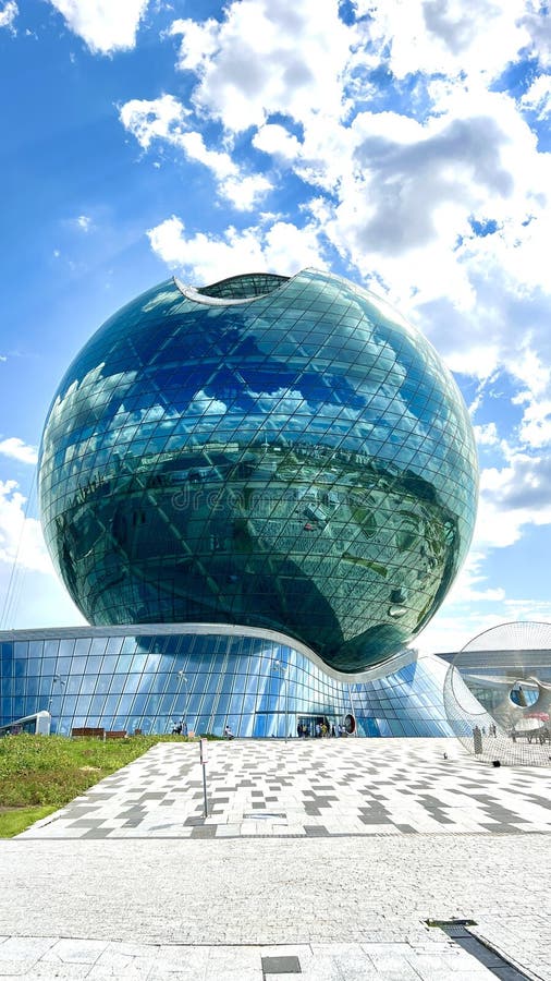 Futuristic Glass Building in the Form of a Sphere Stock Photo - Image ...