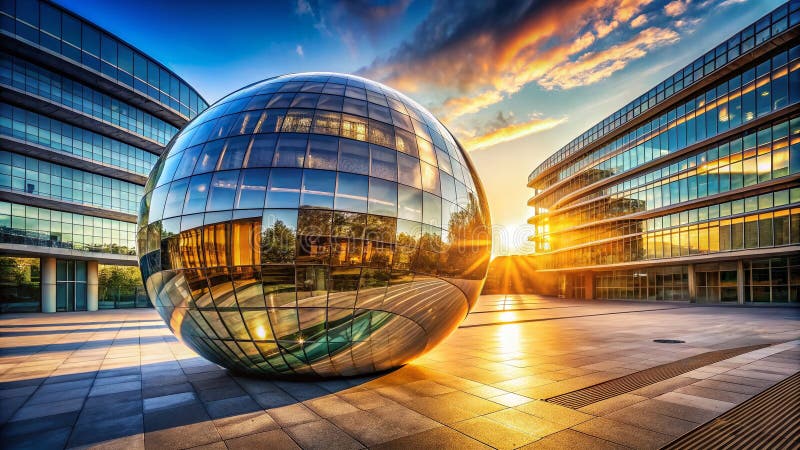 Futuristic Glass Sphere Building a Stunning Architectural Marvel with ...