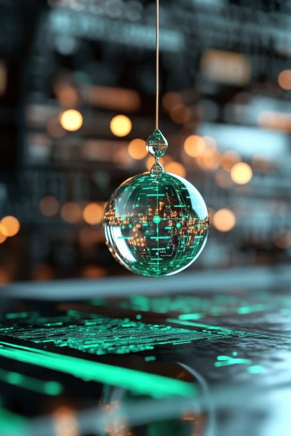 Glowing Blue Glass Sphere Data Display Stock Photos - Free & Royalty ...