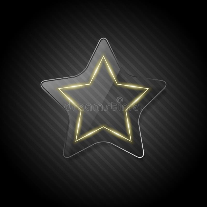 Futuristic glass star stock vector. Illustration of stripe - 23902318