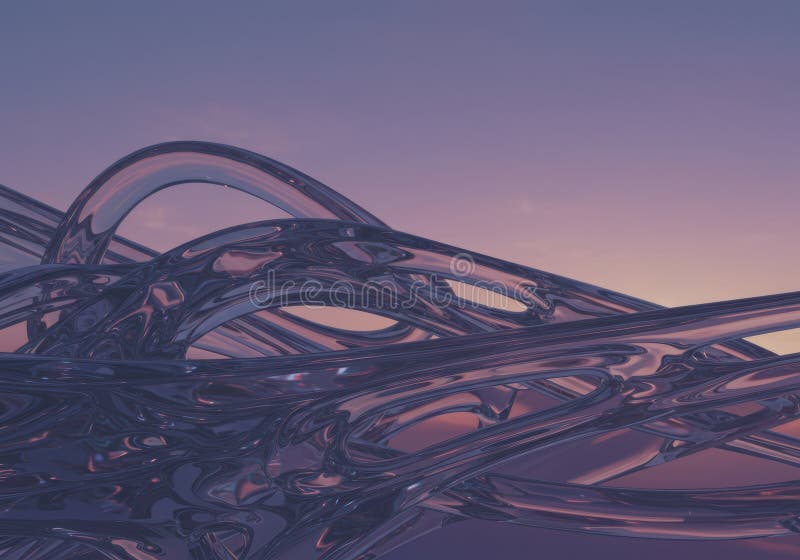 Futuristic Glass Structures Against Vibrant Sunset Sky Stock Photos ...