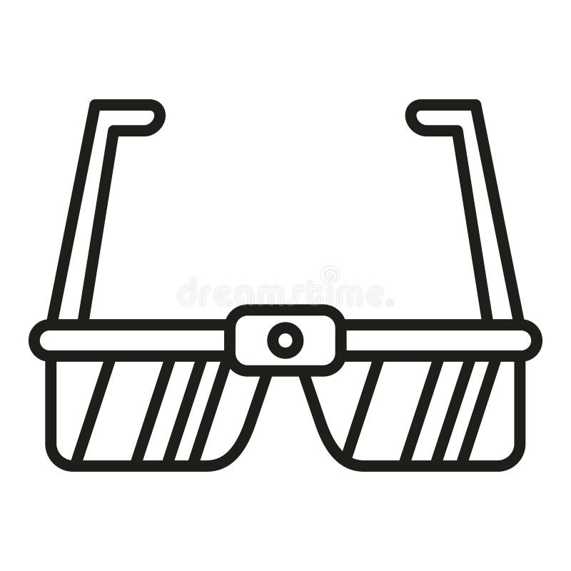 Futuristic Glasses Icon Outline Vector. Game Mask Stock Vector ...