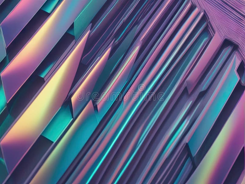 Futuristic Glimmering Holographic Art with Shifting Colors and Patterns ...