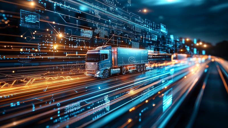 Futuristic Global Freight Network, High-Tech Global Freight Network ...