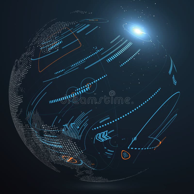 Futuristic Globalization Interface. Stock Vector - Illustration of ...