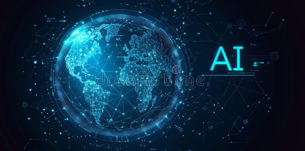 A Futuristic Globe with Digital Data Innovation and Technology. Future ...