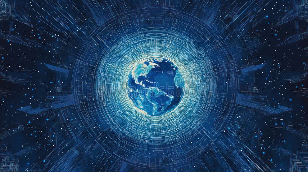 Digital Global Earth Background Stock Illustrations – 107,814 Digital ...