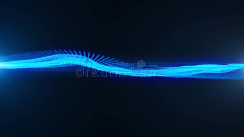 Technology Futuristic Glow Blue Dynamic Wave Element Security Data Flow ...