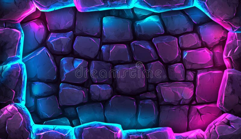 Futuristic Glow of Neon Lights with Abstract Lines and Textures in a ...