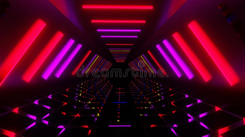 Futuristic Glow Sci-fi VJ Loop Flying into a Technologic Strobe ...