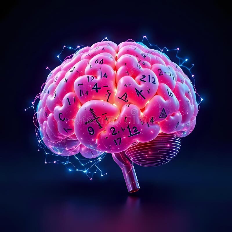 Futuristic Glowing Brain with Electric Sparks. AI Generated Image ...