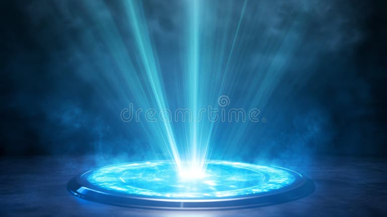 Futuristic Glowing Circle Technology Design Stock Illustration ...