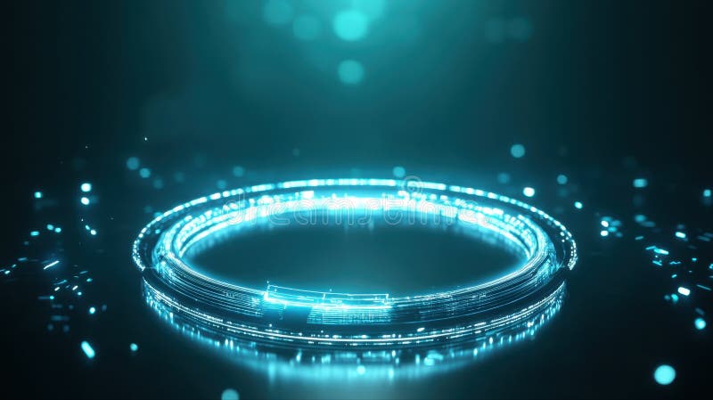 Futuristic Glowing Cyan with Advanced Technology Features Delivers ...