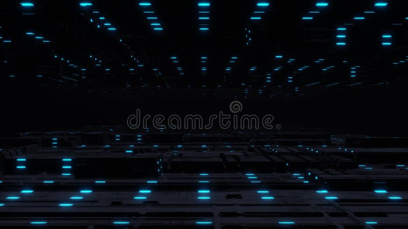 Futuristic Glowing Cyber Spaceship Loop Animated Background Stock ...