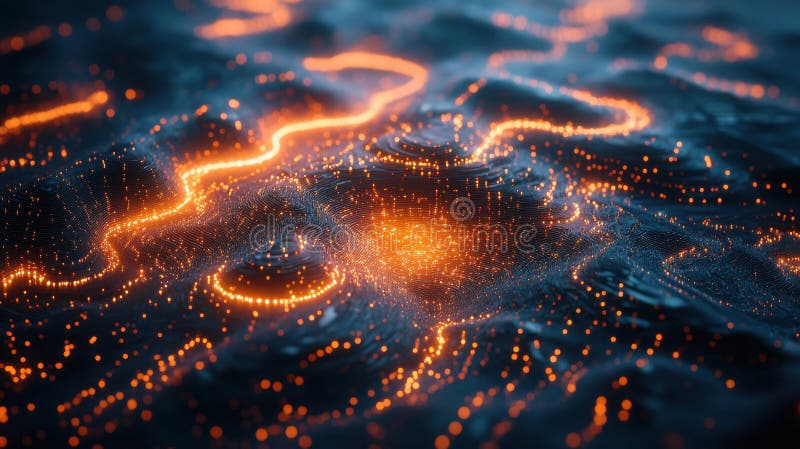 A Digital Map with 3D Terrain and GIS Geodata Layers, Highlighting ...