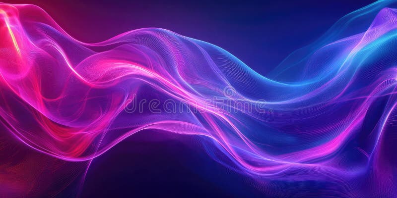 Futuristic Glowing Data Streams in Blue and Purple Tones, Digital Flow ...