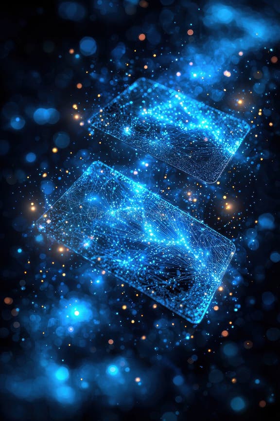 Futuristic Glowing Devices Depicting Interconnected Energy and ...