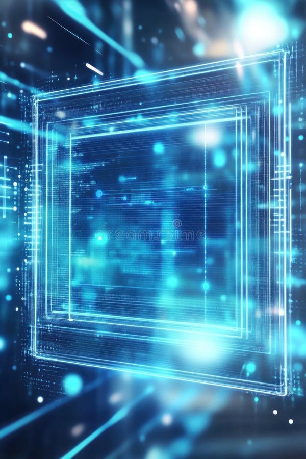 Futuristic Glowing Digital Interface Showing Programming Code in Cyberspace Stock Image - Image ...