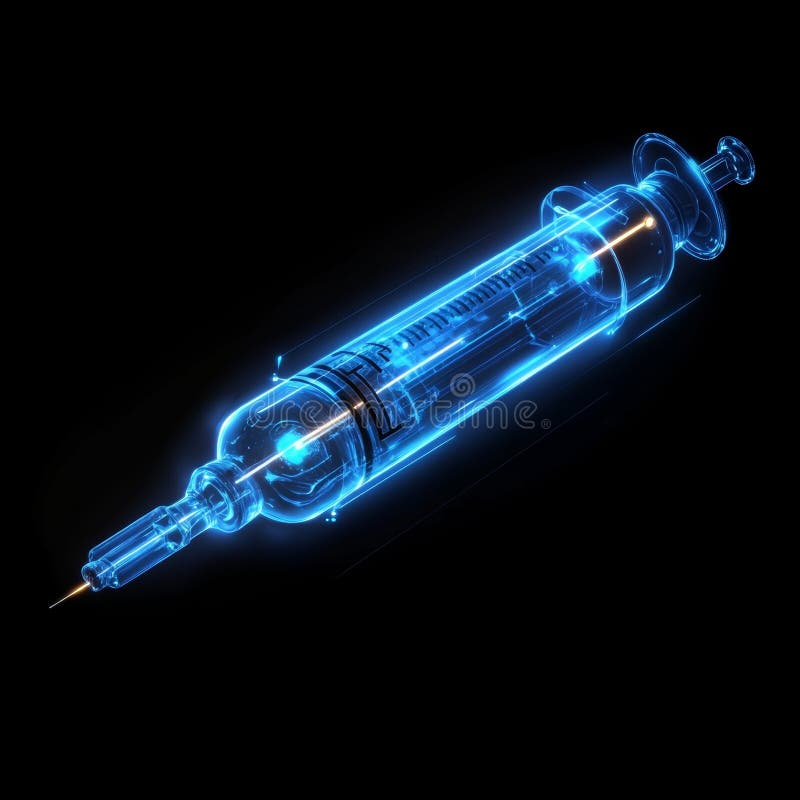 Digital Syringe stock illustration. Illustration of futuristic - 335265819
