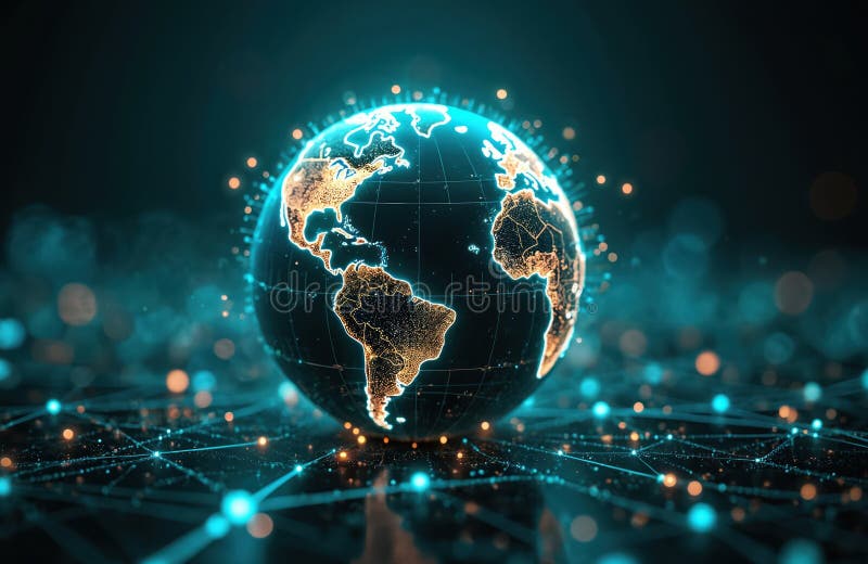 Futuristic Glowing Earth Globe Stock Illustrations – 13,704 Futuristic ...