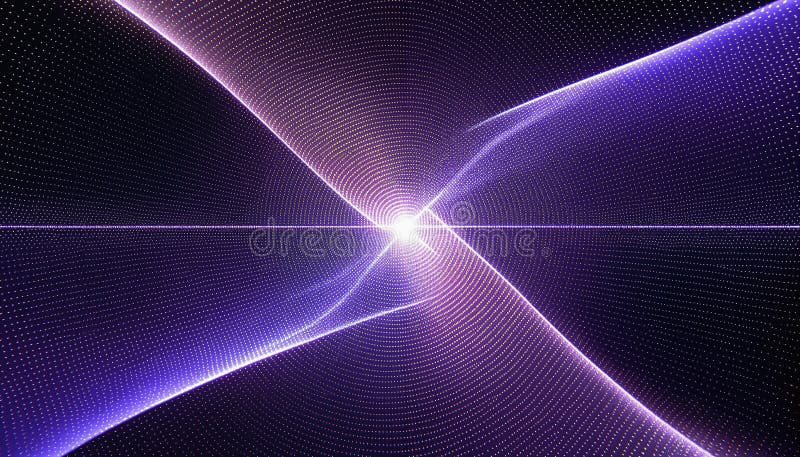 Futuristic Glowing Energy Wave Pattern Stock Photo - Image of space ...