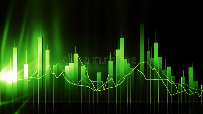 Futuristic Glowing Forex Chart with Graphs and Diagrams on Dark ...