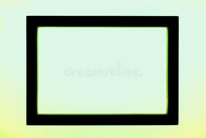 Futuristic Glowing Frame with Green Light Effect and Transparent Centre ...