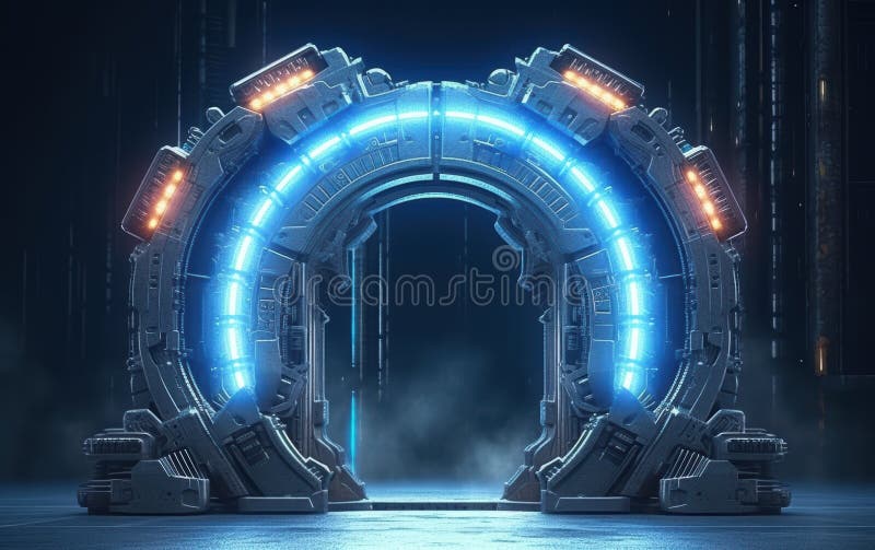 Futuristic Glowing Gateway. Created by Generative Artificial ...