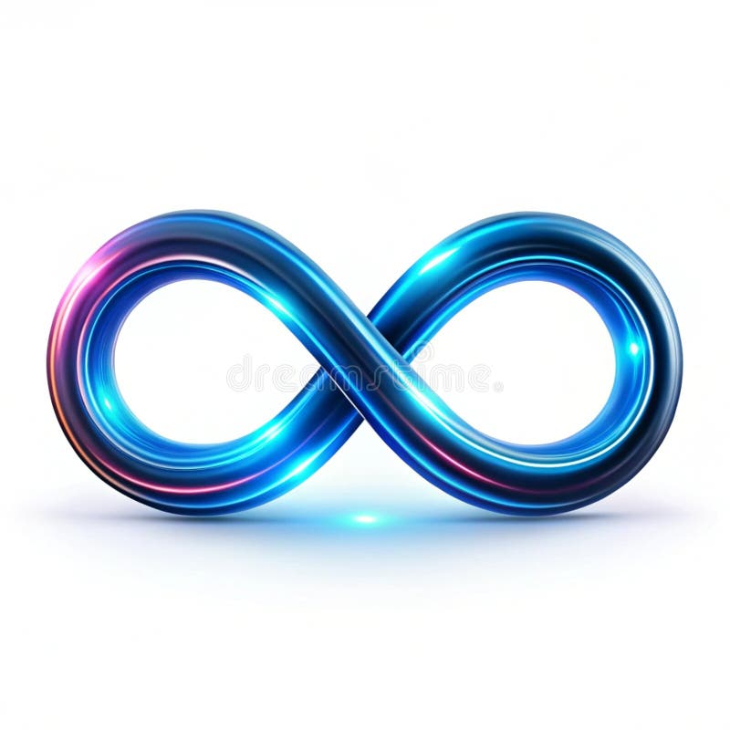 Futuristic Glowing Infinity Loop Symbol Stock Illustration ...