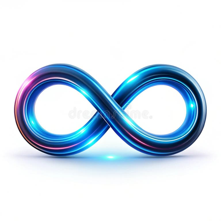 Futuristic Glowing Infinity Loop Symbol Stock Illustration ...