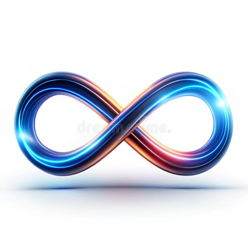 Futuristic Glowing Infinity Loop Symbol Stock Illustration ...
