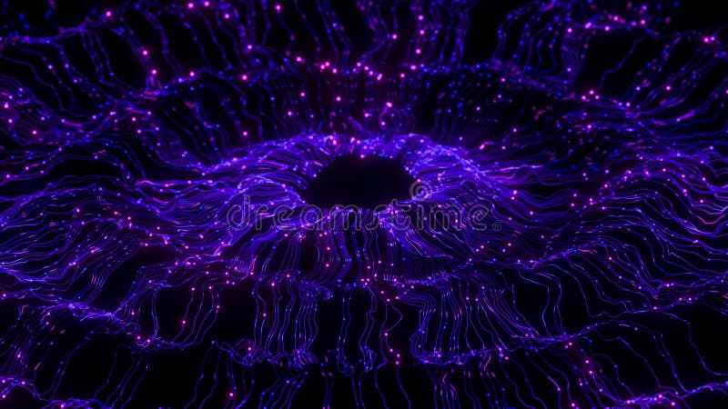 Futuristic Glowing Lines High-Tech Loop Animation Background Stock ...