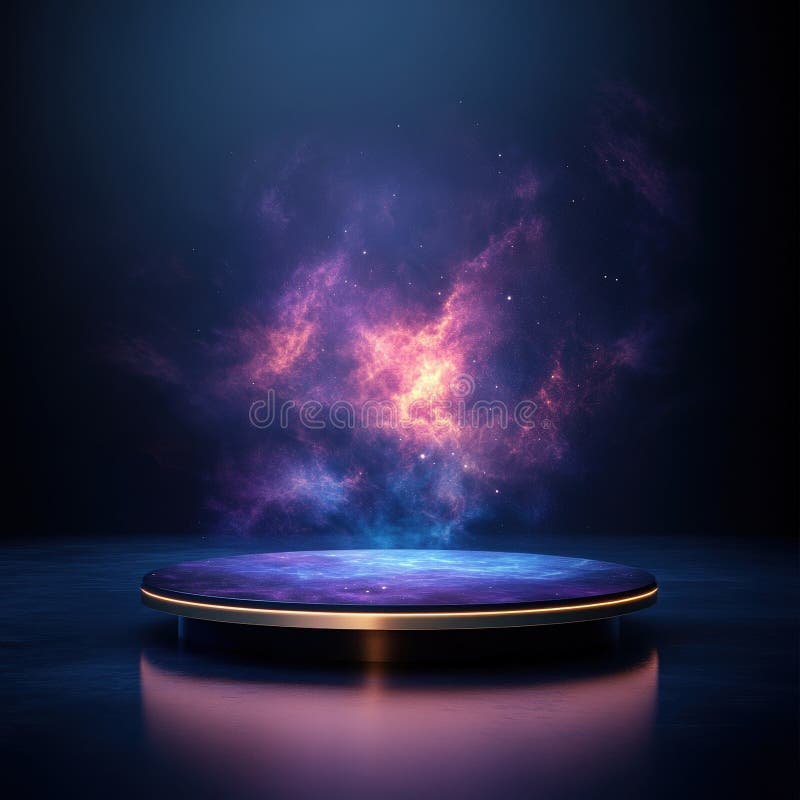 Cosmic Nebula Display Platform: Ethereal Product Showcase Background ...