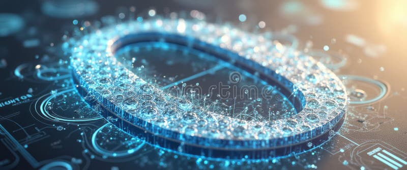 Futuristic Glowing Number Zero Digital Elements Stock Photos - Free ...