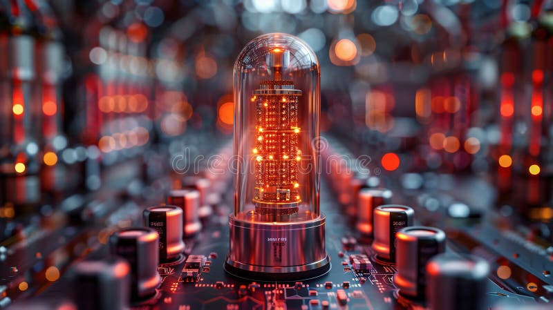 A Futuristic Glowing Quantum Computer Unit. Technology and Science ... A Futuristic Glowing Quantum Computer Unit. Technology and Science ...