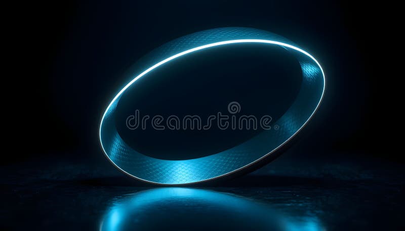 Futuristic Glowing Ring Abstract Background Stock Illustration ...