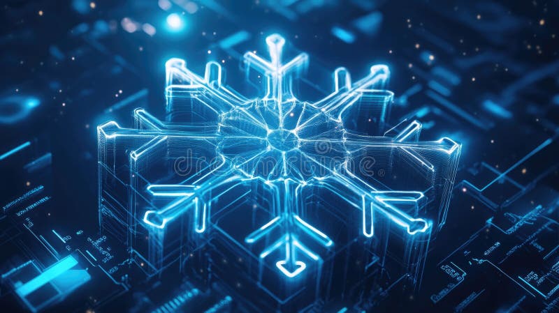 Futuristic Glowing Snowflake on Digital Circuit Board Stock Image ... Futuristic Glowing Snowflake on Digital Circuit Board Stock Image ...