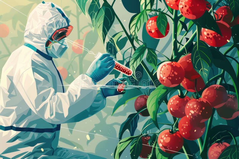 Futuristic GMO Concept with Advanced Genetic Modifications .in Plants ...