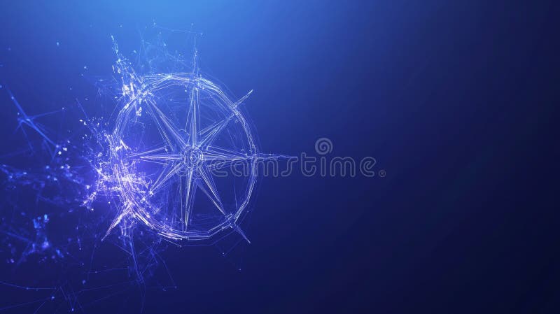 Futuristic Goal Compass Illustration Symbolizing Success in Digital ...