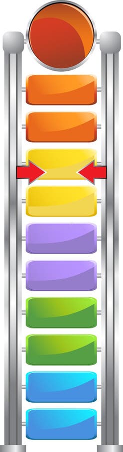 Futuristic Goal Meter stock vector. Illustration of levels - 9265074