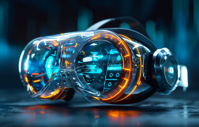 Futuristic Goggles. the Concept of Virtual Reality Stock Photo - Image ...
