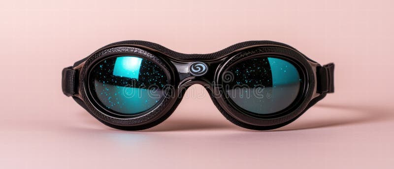 Futuristic Goggles with Galaxy Reflection Stock Illustration ...