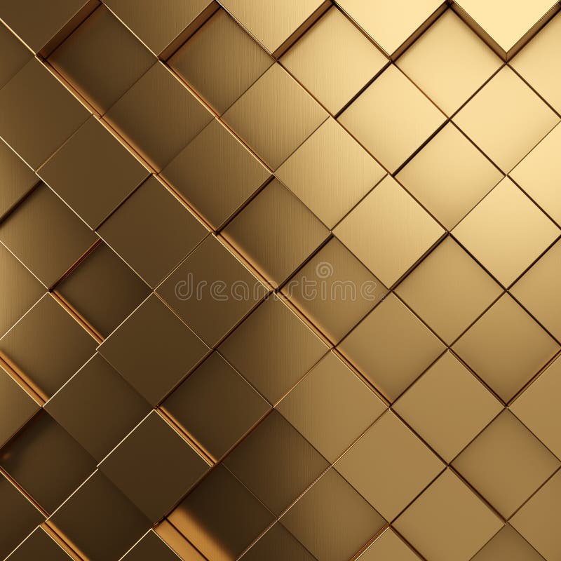 Futuristic Gold Hexagonal Texture Background. 3d Rendering Stock ...