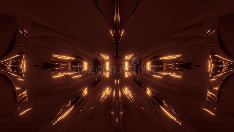 UFO - Golden Alien Spaceship 3d Illustration Stock Illustration ...