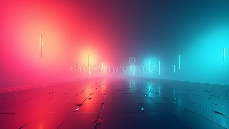 A Futuristic Gradient Background Blending Neon Pink, Orange, and Teal ...