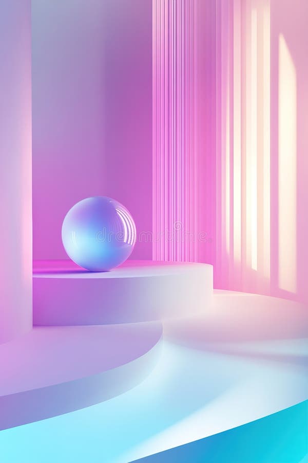 Futuristic Gradient Background Featuring Soft Neon Colors and Glowing ...