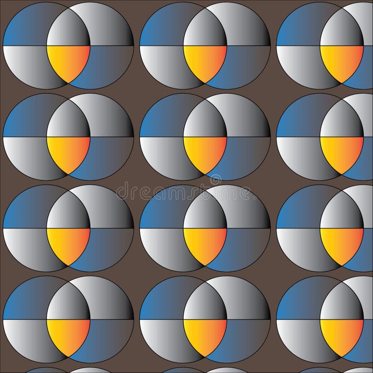 Futuristic Gradient Circle Patten with Overlapping Geometry on Dark Background Stock ...